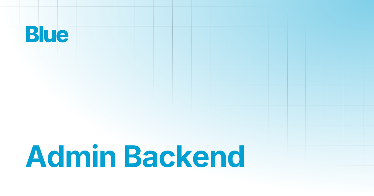 Admin Backend | Standard Operating Procedures